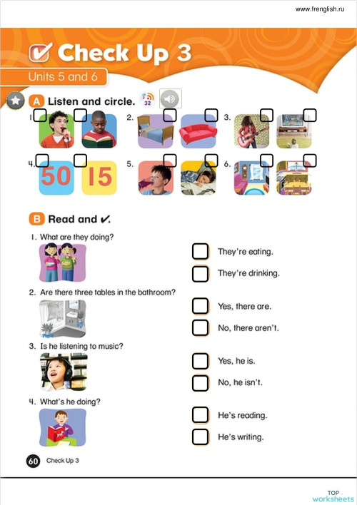 Check Up 3 Everybody UP 2!!! 🟠. Interactive worksheet | TopWorksheets