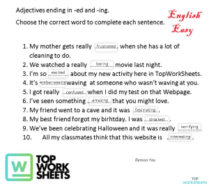 Adjectives: interactive worksheets and online exercises | TopWorksheets