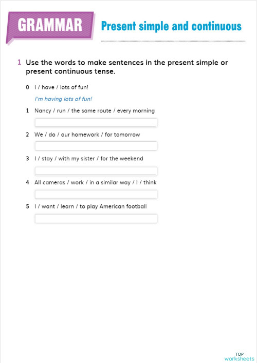UNIT 3 GRAMMAR PAGE 14. Interactive worksheet | TopWorksheets