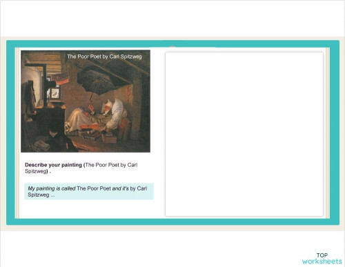 AEF2- 1C - Describe painting. Interactive worksheet | TopWorksheets