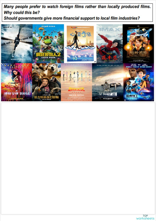 ESSAY 22 – FOREIGN FILMS (BASIC). Interactive worksheet | TopWorksheets