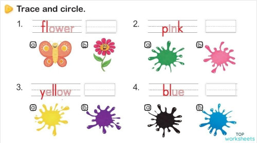 Pretty flowers. Interactive worksheet | TopWorksheets
