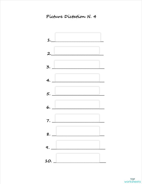 Picture Dictation N. 4-Fourth Grade-Unit IV. Interactive worksheet ...