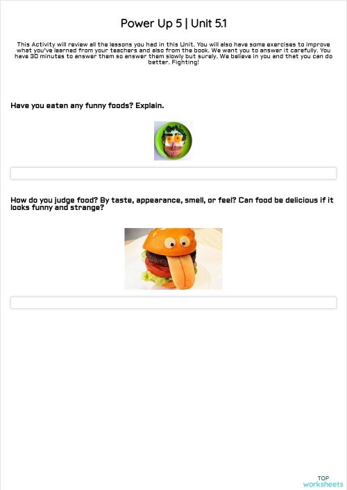 Power Up 5 | Unit 5.1. Interactive worksheet | TopWorksheets