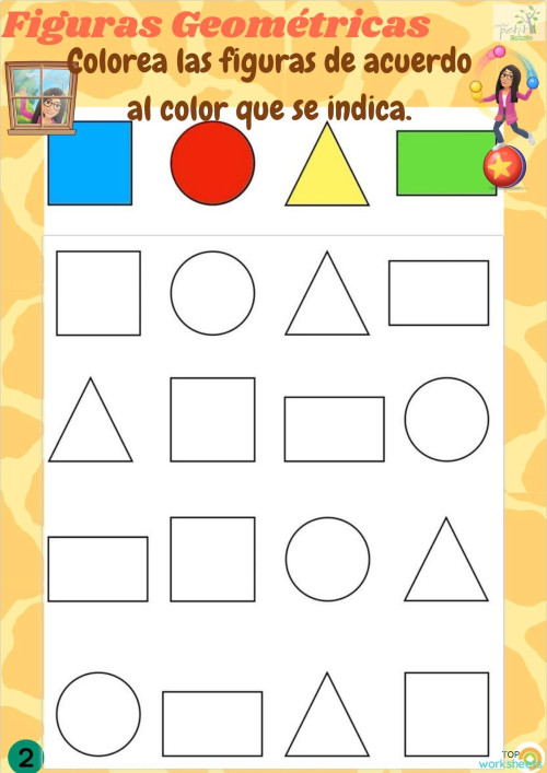Tarea Figuras Geométricas_Mtra. Faby. Ficha interactiva | TopWorksheets