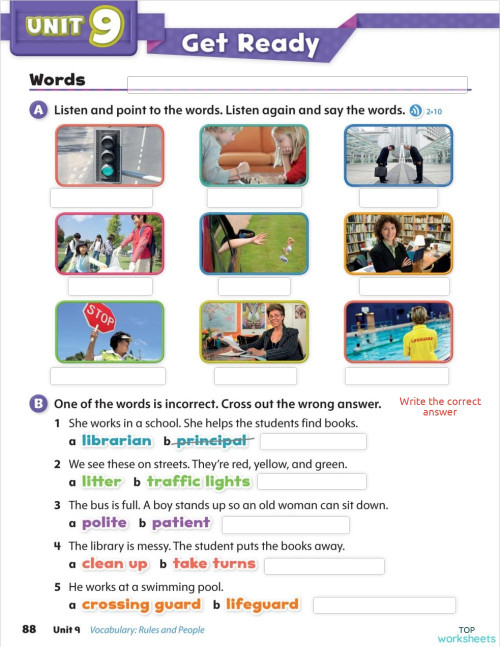 OD2 09 SB 088 089 Words. Interactive worksheet | TopWorksheets