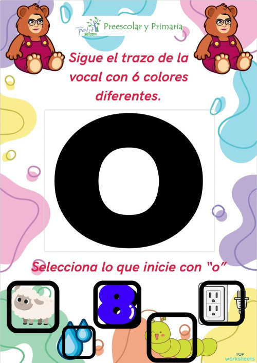 Trazo vocal O. Ficha interactiva | TopWorksheets
