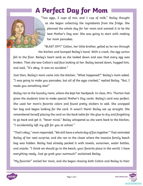 I Love My Story For Mom My Mother's Story - Short Stories Story For Mom Day