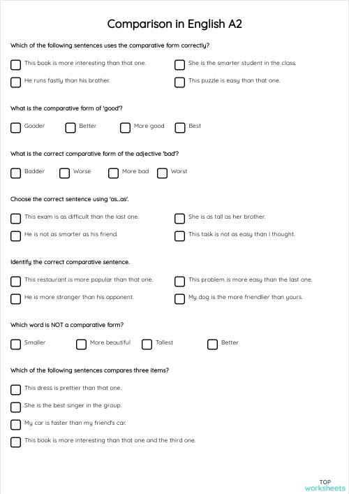 ADJECTIVE ORDER : OSASCOMP. Interactive worksheet | TopWorksheets