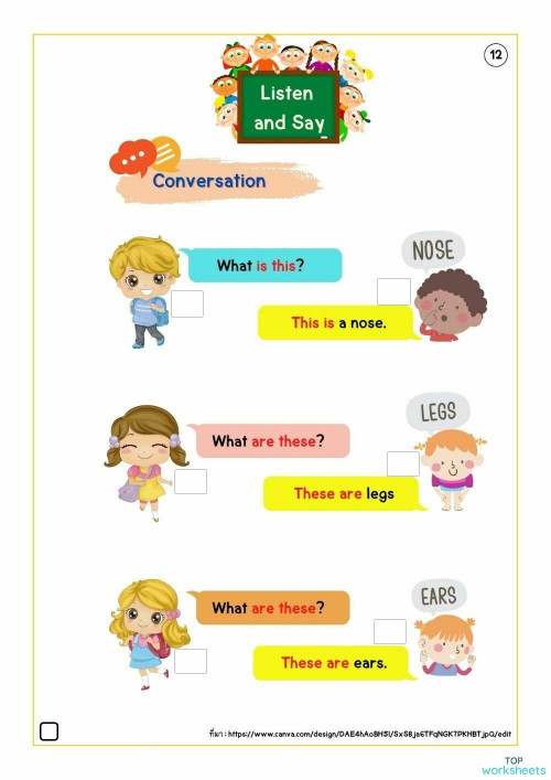 Listen and say 1. Interactive worksheet | TopWorksheets