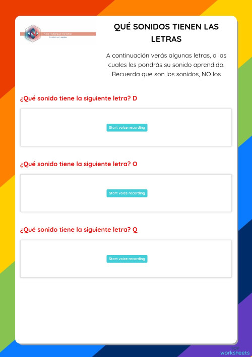 QUÉ SONIDOS TIENEN LAS LETRAS. Ficha interactiva | TopWorksheets