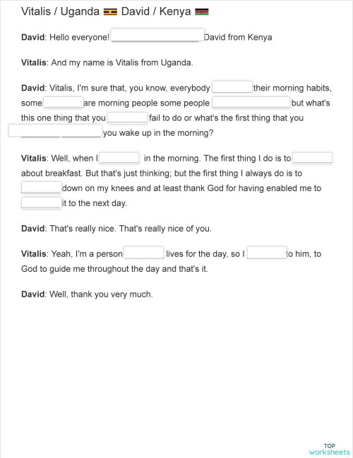 Vitalis / Uganda flaf David / Kenya flaf A1 orA1+. Interactive ...