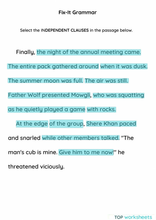 Fix-It! Grammar. Interactive worksheet | TopWorksheets
