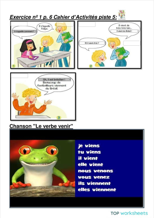 D'où viens tu ?. Fiche interactive | TopWorksheets