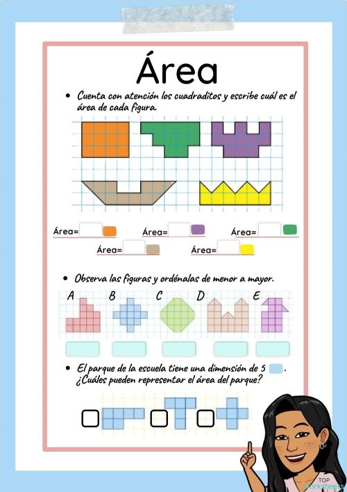 Area: fichas interactivas y ejercicios online | TopWorksheets