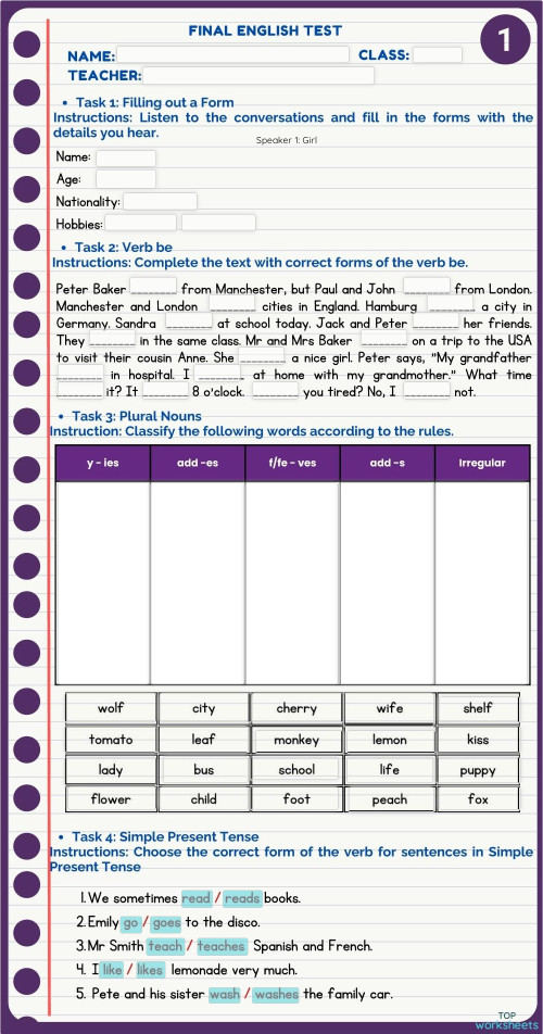 Super Minds 2_ Unit 1. Interactive worksheet | TopWorksheets