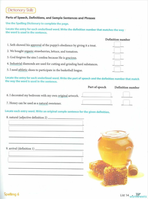 List 17: Dictionary Skills Pg 69. Interactive worksheet | TopWorksheets