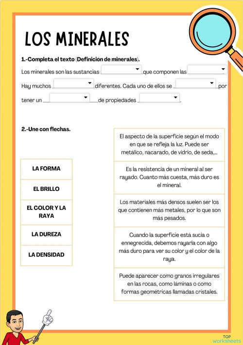 5-FICHA-MINERALES Y ROCAS. Ficha interactiva | TopWorksheets