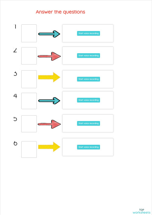 Form 7/ Speaking (answer the questions). Interactive worksheet | TopWorksheets