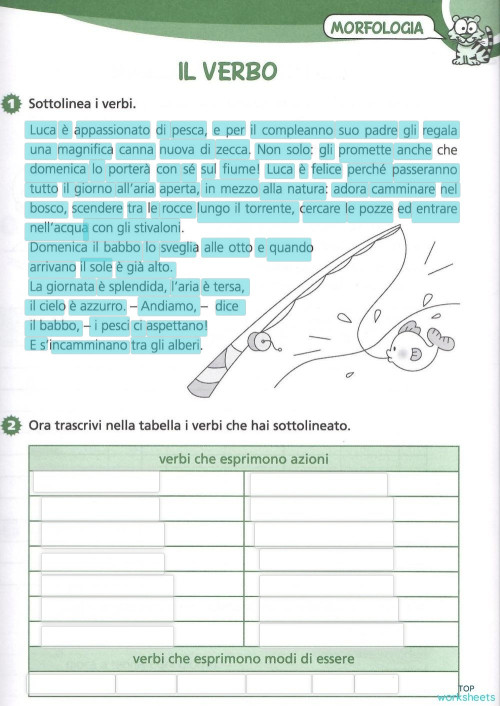 VERIFICA DI RECUPERO SUI VERBI B. Interactive worksheet | TopWorksheets