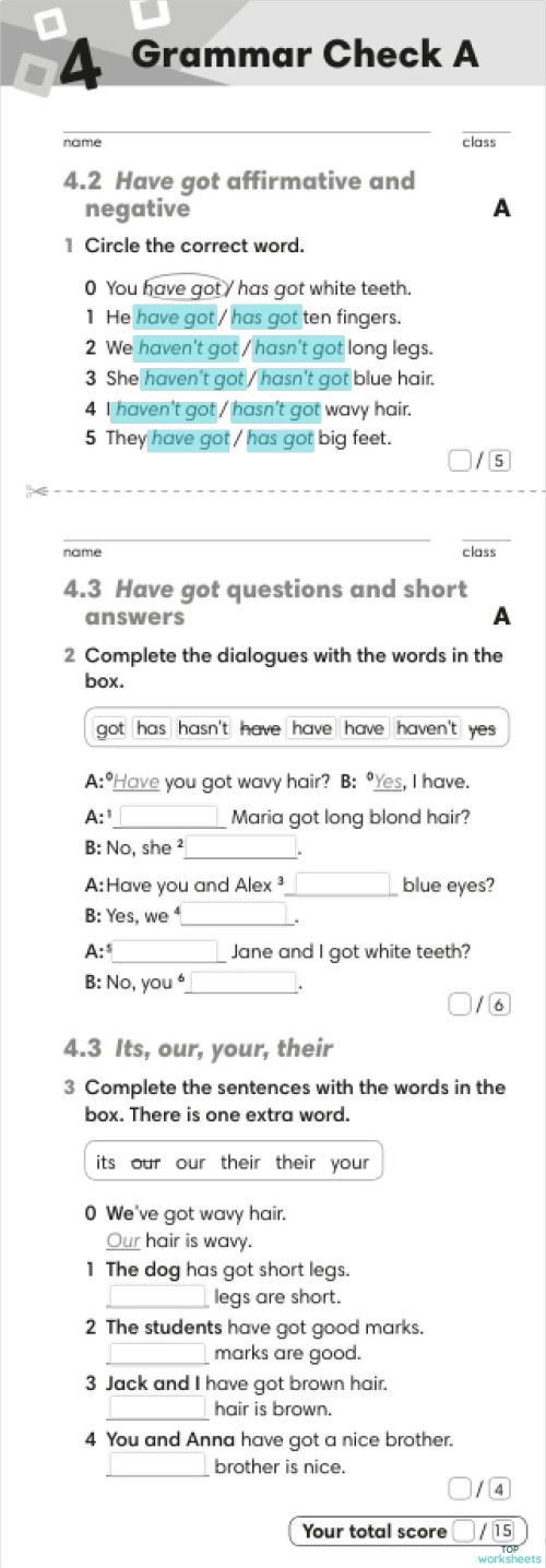 Interactive worksheets and online exercises in russian | TopWorksheets