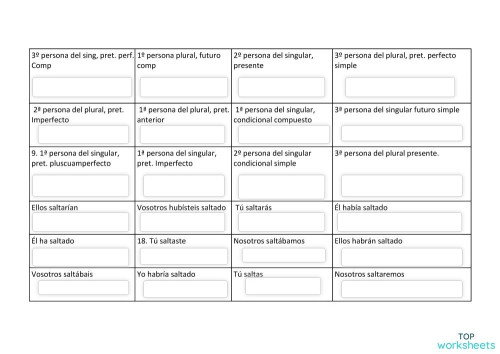 VERBO SALTAR. Ficha interactiva | TopWorksheets