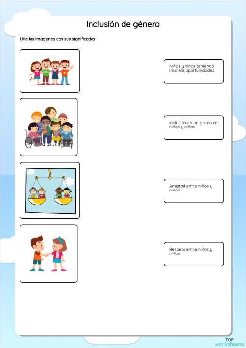 Inclusión de género. Ficha interactiva | TopWorksheets