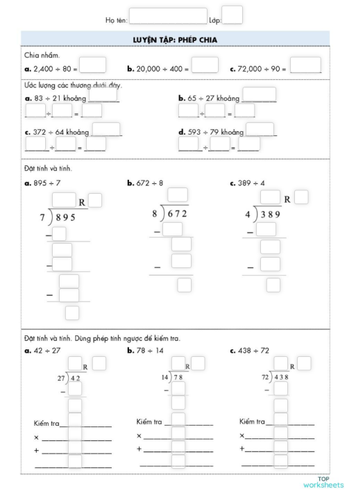 Interactive worksheets and online exercises in vietnamese | TopWorksheets