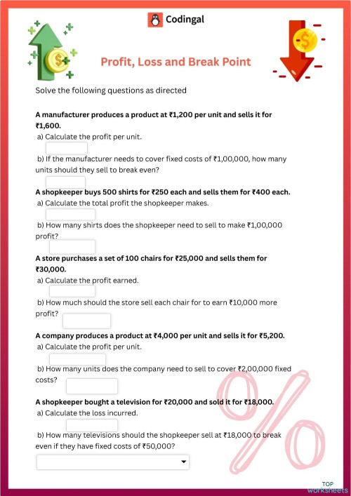 M_G07M04L10_WE01_Profit_and_Loss_5. Interactive worksheet | TopWorksheets