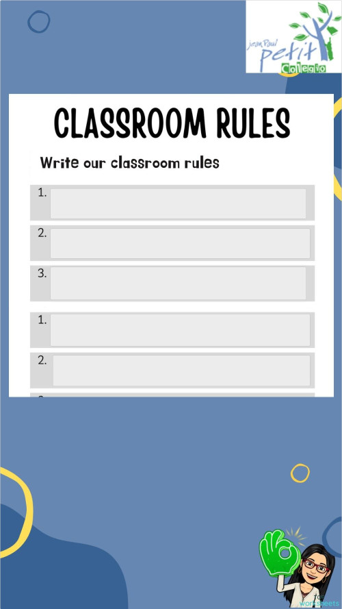 classroom rules. Ficha interactiva | TopWorksheets