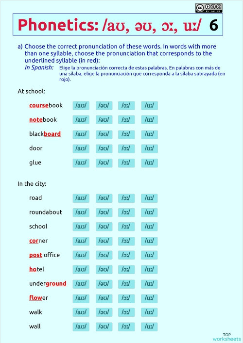Phonetics: interactive worksheets and online exercises | TopWorksheets