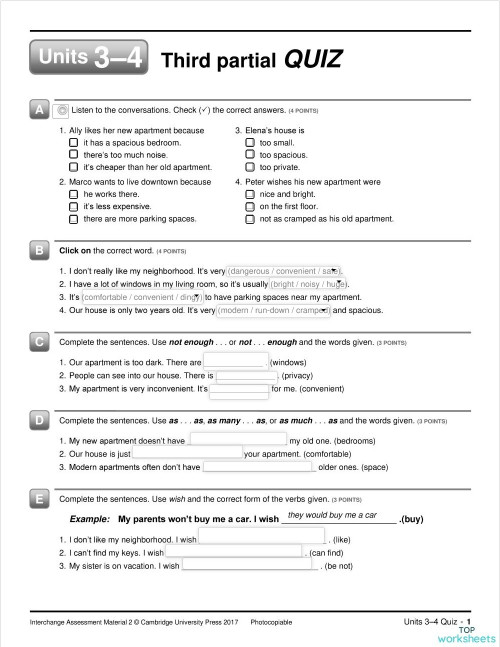 Third partial DGS 7°. Interactive worksheet | TopWorksheets