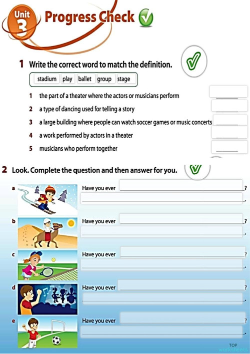 Interactive worksheets and online exercises in english | TopWorksheets