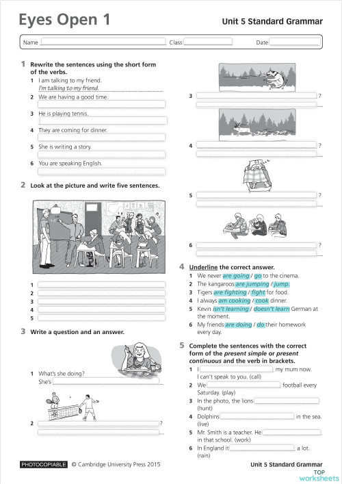 EO1 Unit 5 grammar. Interactive worksheet | TopWorksheets