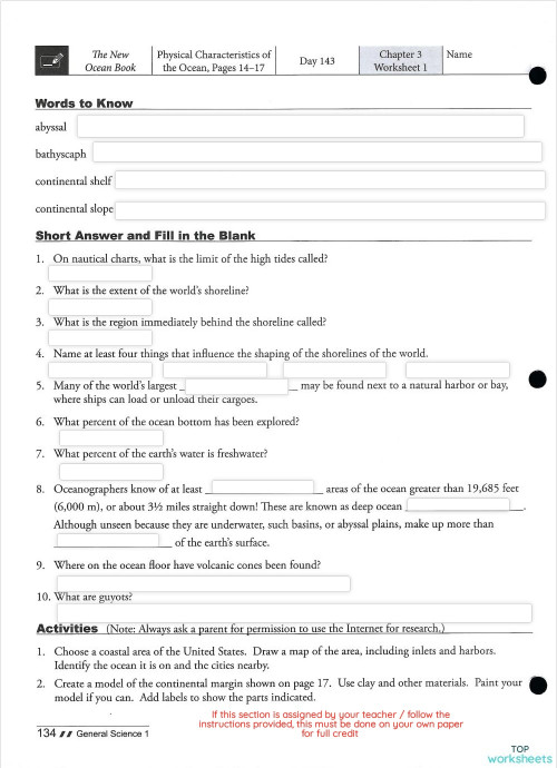 Chapter 3: Pg 134 Physical Characteristic of the Ocean Wk 1 ...