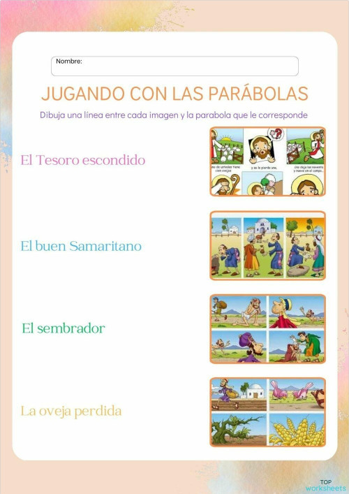 Jugando con las Parábolas. Ficha interactiva | TopWorksheets