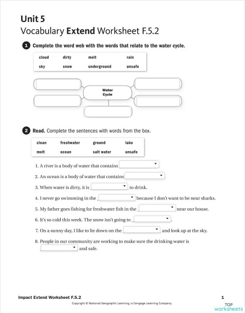 Impact F Unit 5 Vocabulary. Interactive worksheet | TopWorksheets