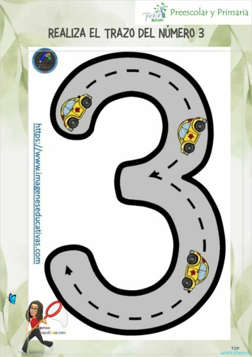 Número 3 Mtra.Karen. Ficha interactiva | TopWorksheets
