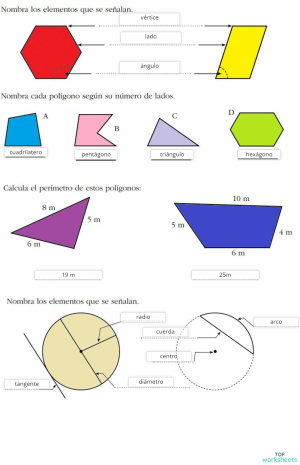 Figuras planas. Ficha interactiva | TopWorksheets