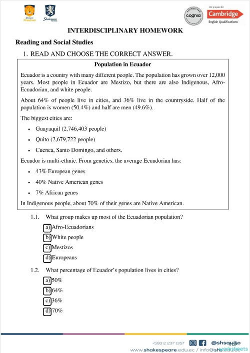 Homework (5th Graders). Interactive worksheet | TopWorksheets