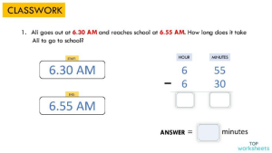 Year 2 Math | Time - Word Problem. Interactive worksheet | TopWorksheets
