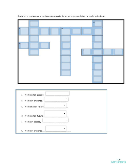 VERBO IR, ESTAR Y HABER: fichas interactivas y ejercicios online ...