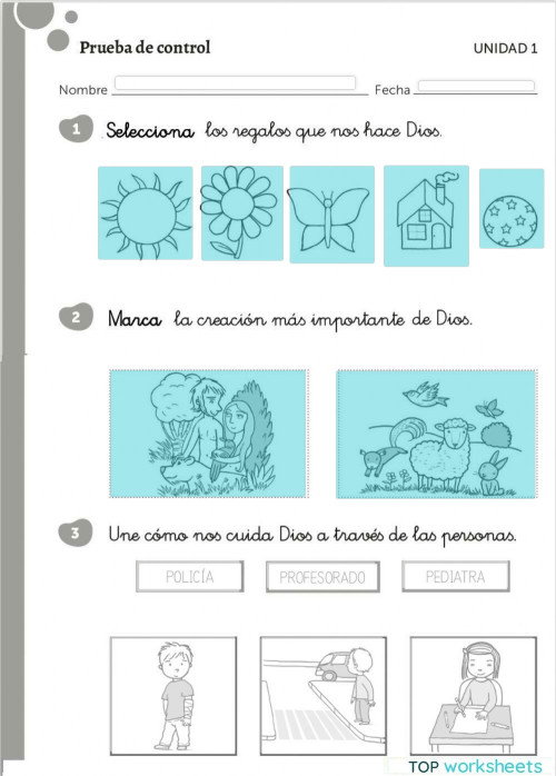 Gracias Dios Por Tu Amor Y Amistad Ficha Interactiva Topworksheets