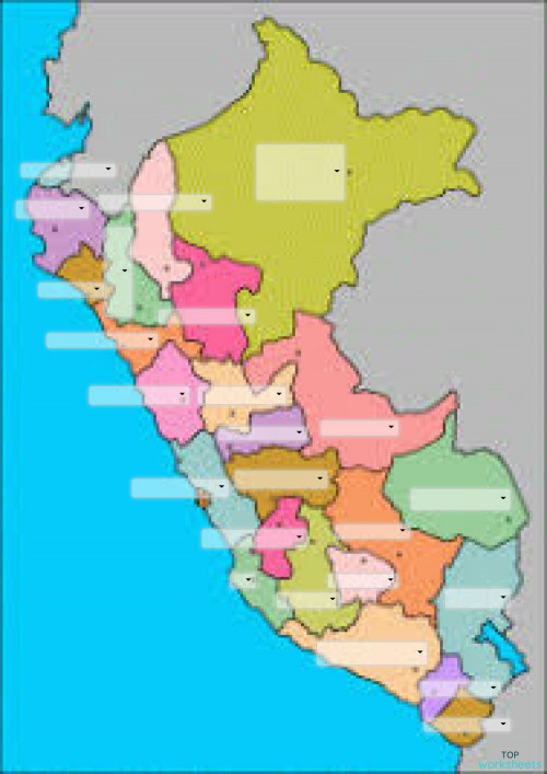 MAPA DEL PERÚ. Ficha interactiva | TopWorksheets