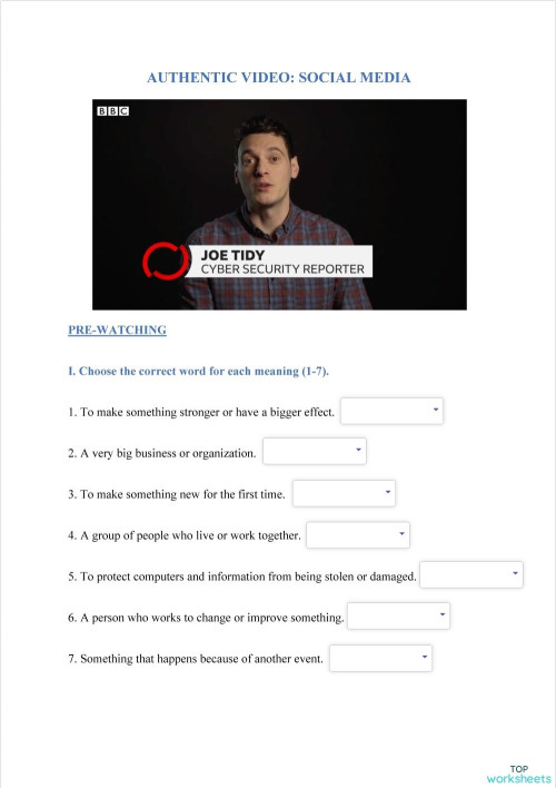 L4_P16_Authentic Listening_Social Media_Worksheet. Interactive ...