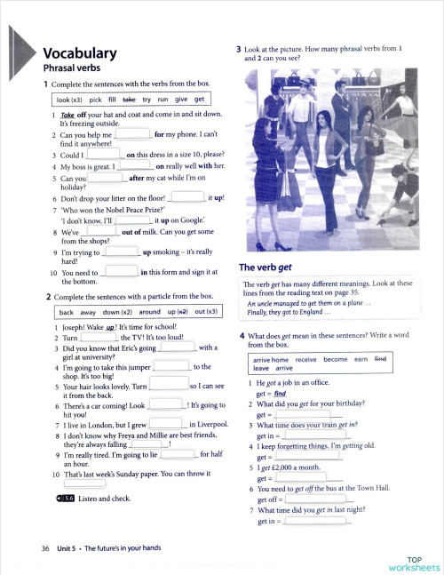 HPE - Unit 5 - Phrasal verbs. Interactive worksheet | TopWorksheets