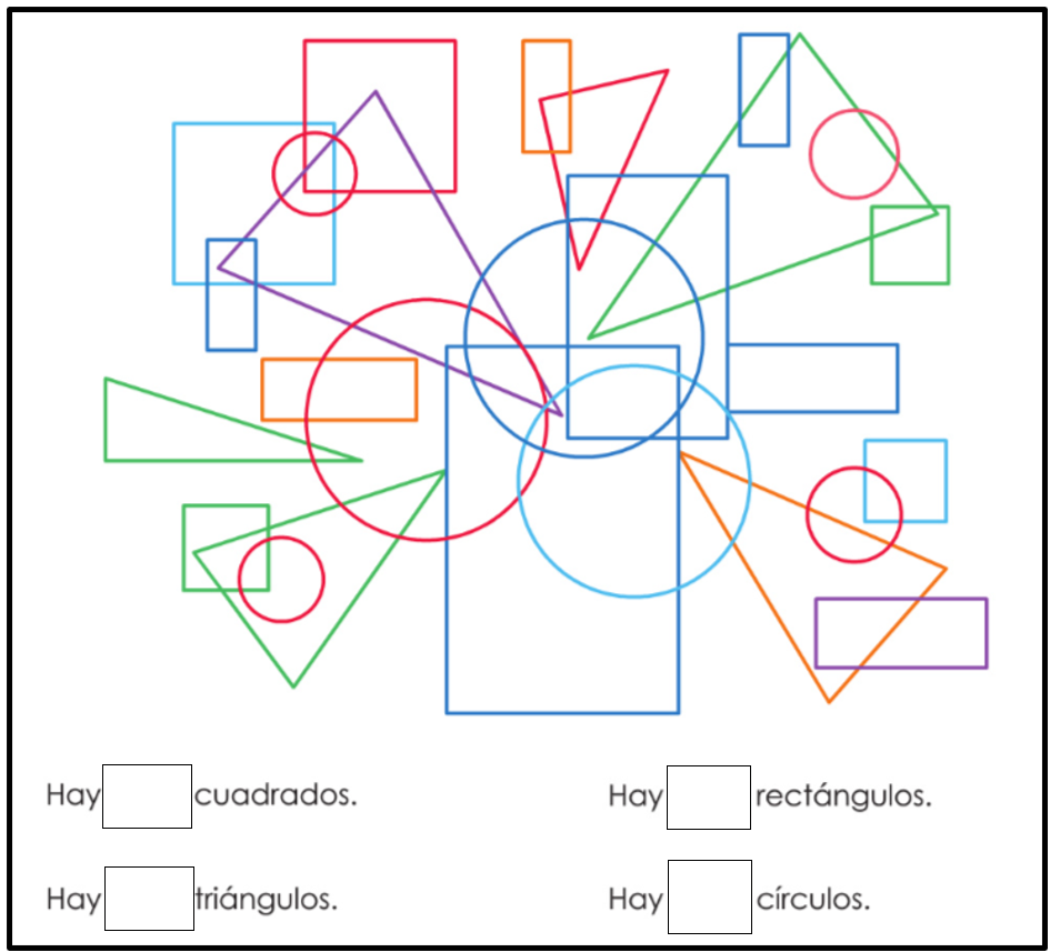 CONTEO DE FIGURAS GEOMÉTRICAS. Ficha interactiva | TopWorksheets