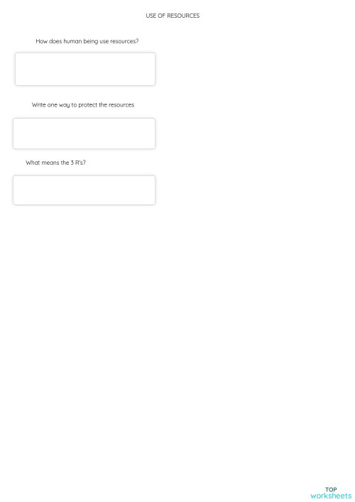 USE OF RESOURCES 4th. Interactive worksheet | TopWorksheets