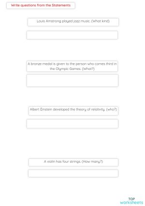 B Questions. Interactive worksheet | TopWorksheets