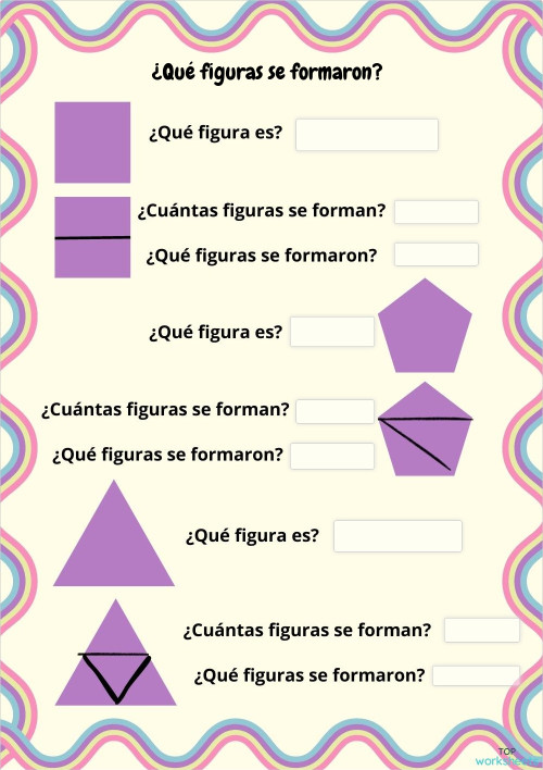 Figuras: fichas interactivas y ejercicios online | TopWorksheets
